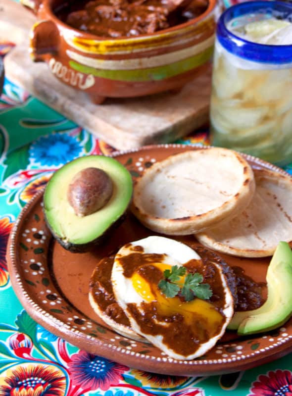 Chicken Mole Sopes - Muy Bueno