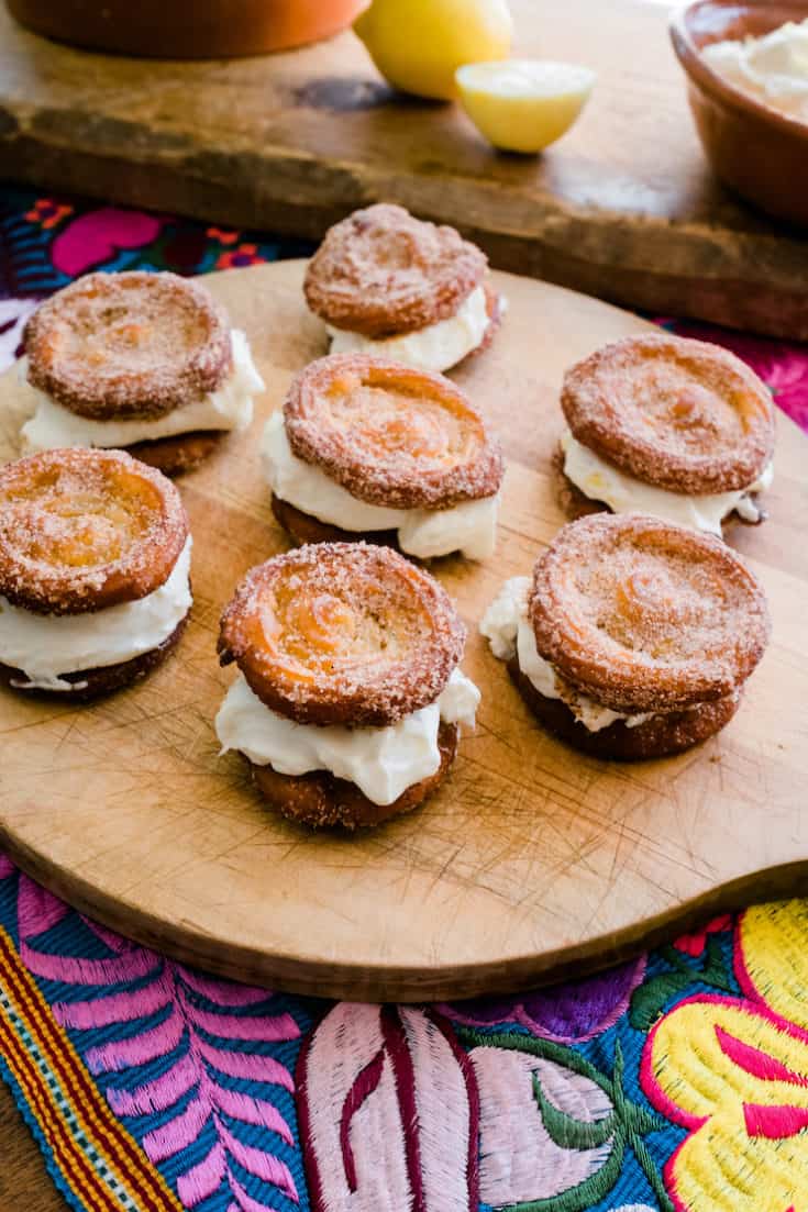 Homemade Cinnamon Churros with Lemon Cream - Muy Bueno