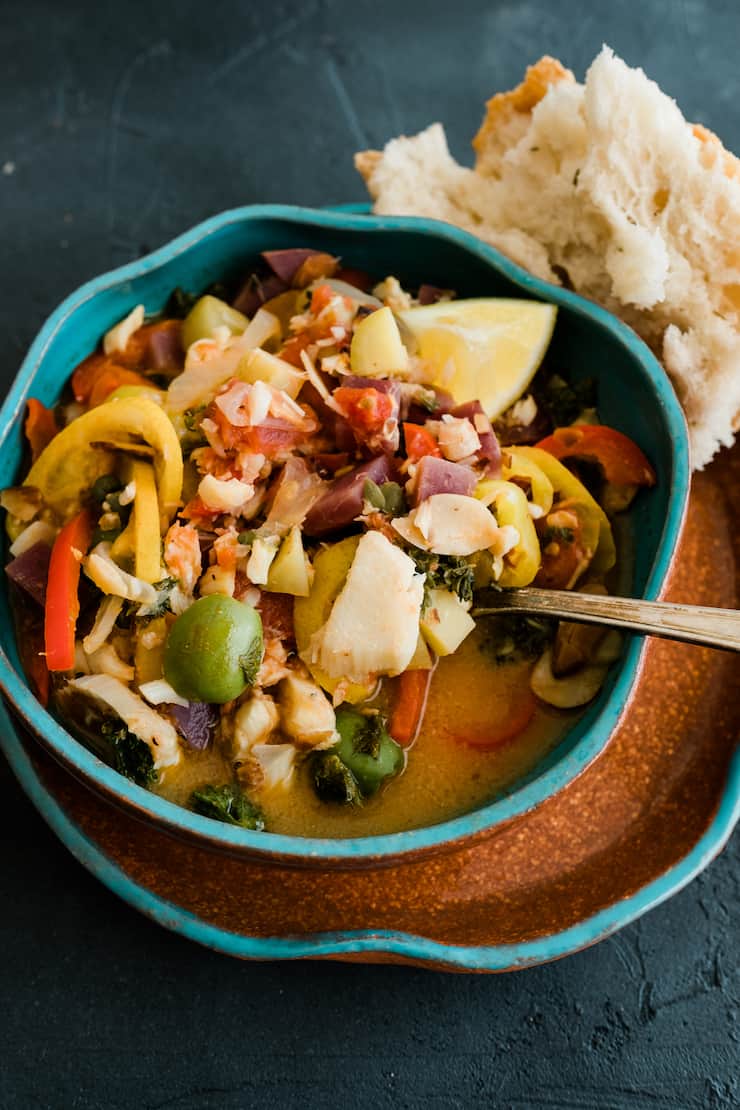 Veracruz Style Fish Soup (Bacalao a la Veracruzana) - Delicious Fish ...