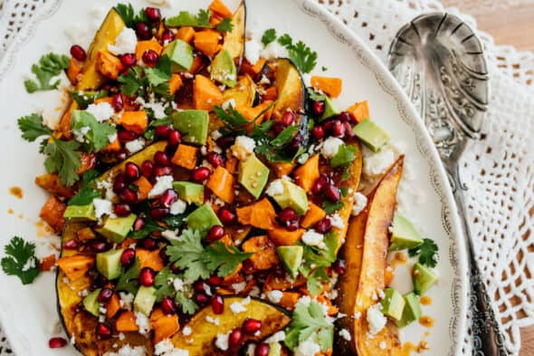 Roasted Sweet Potato and Acorn Squash Winter Salad - Muy Bueno