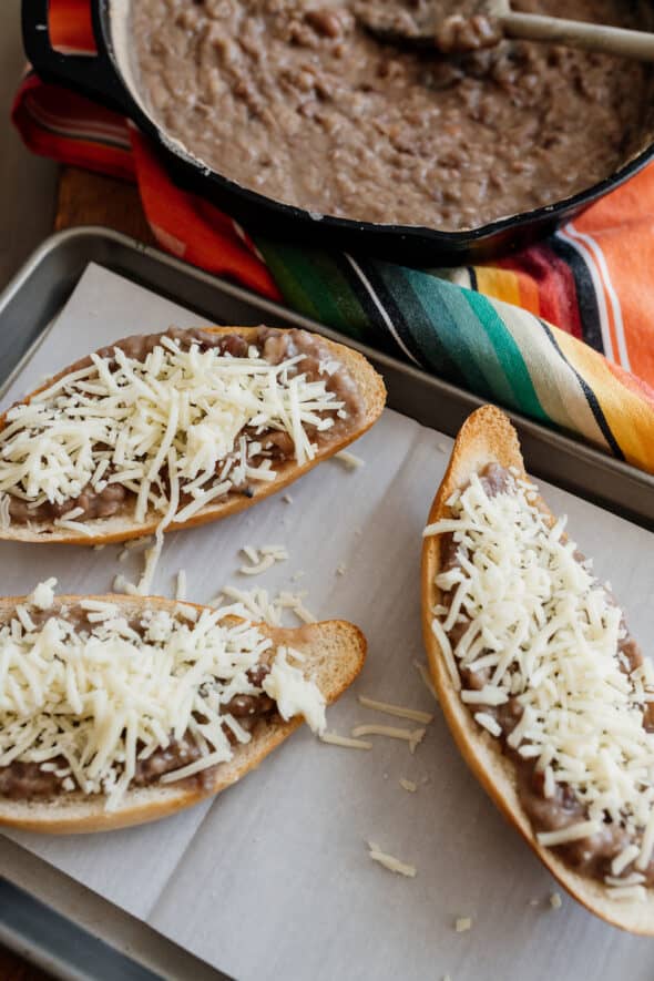 Molletes Mexicanos with Refried Beans - Muy Bueno