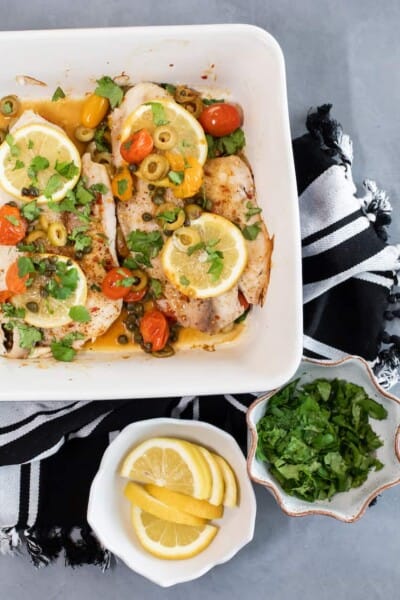 Baked Tilapia Veracruz - Muy Bueno