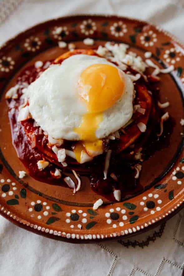 Stacked Red Enchiladas (Enchiladas Rojas) - Muy Bueno