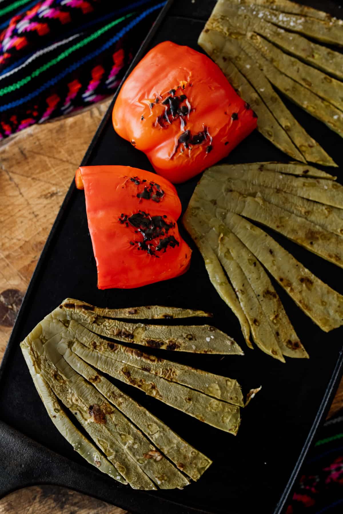 Ensalada de Nopales Asados (Grilled Cactus Salad) - Muy Bueno