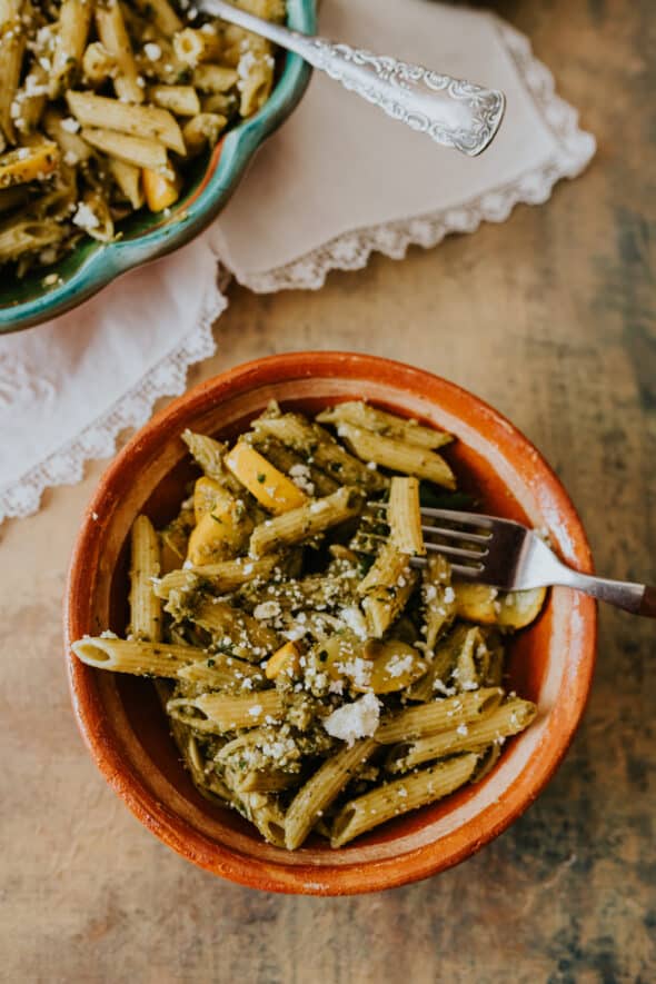 Spicy Cilantro Pesto Pasta - Muy Bueno