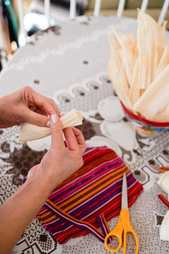 Easy Tamale Shaped DIY Christmas Ornaments - Muy Bueno