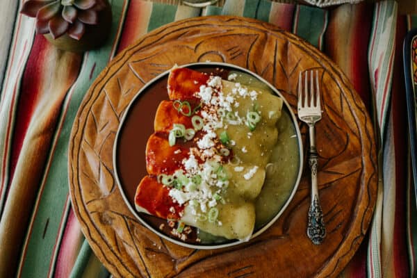 Enchiladas Divorciadas (Christmas Enchiladas) - Muy Bueno