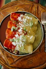Enchiladas Divorciadas (Christmas Enchiladas) - Muy Bueno