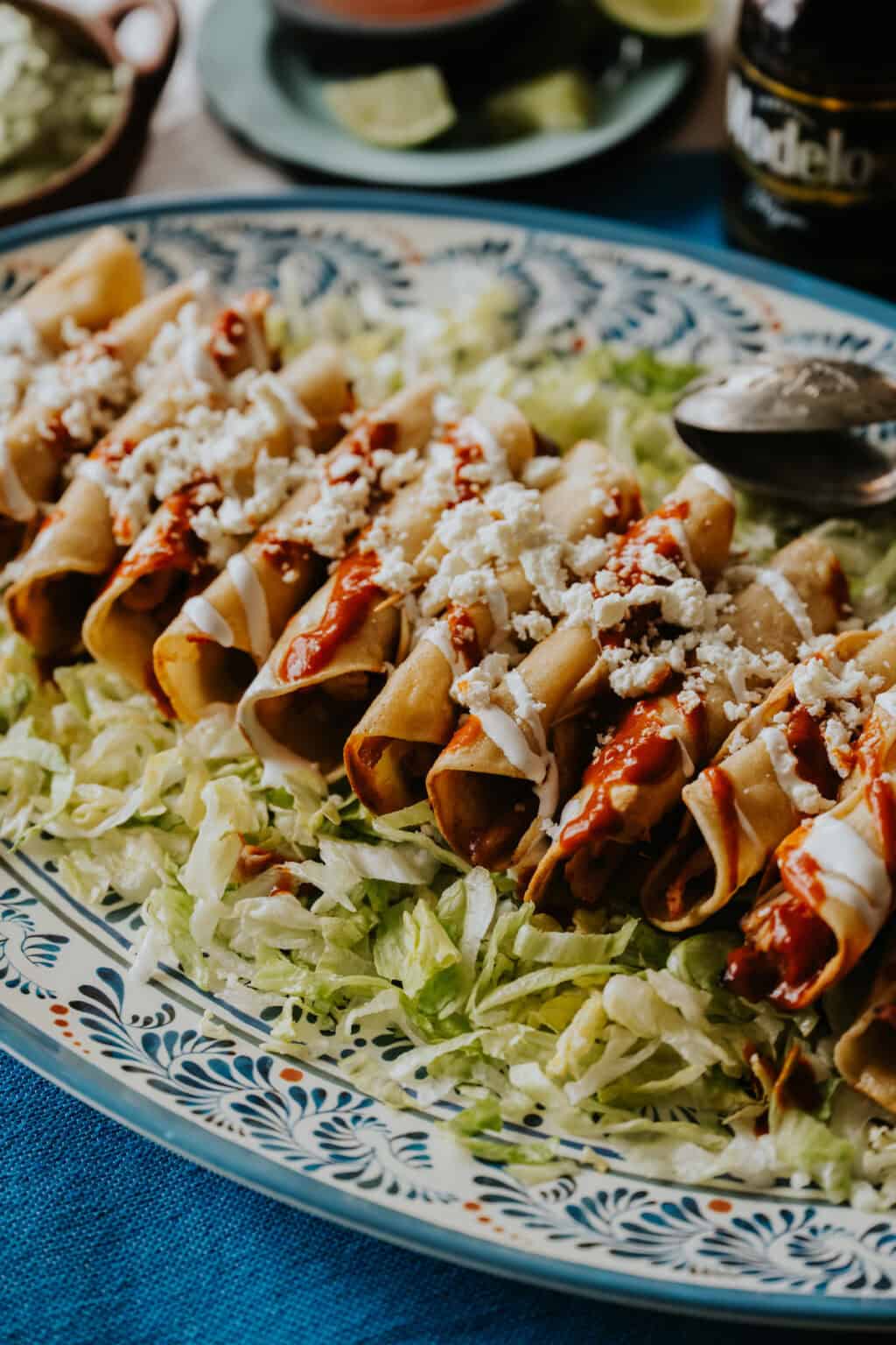 Crispy Chicken Flautas (Authentic Flautas de Pollo) - Muy Bueno